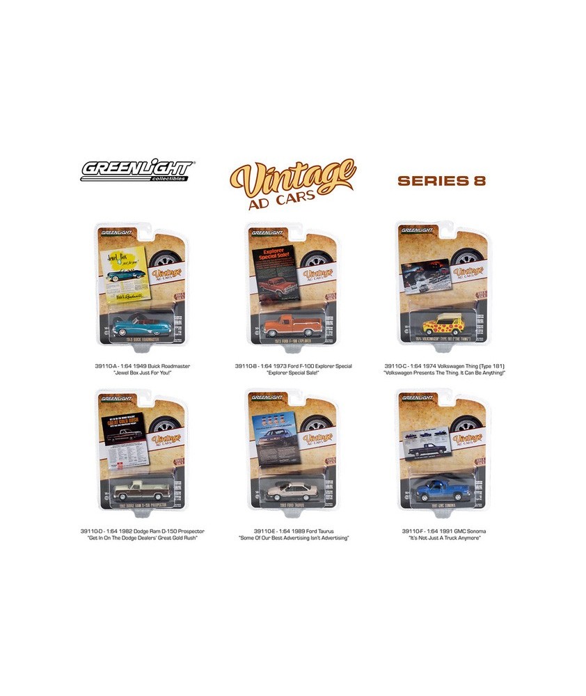 Greenlight Vintage Ad Cars Series 8 - Six Car Set