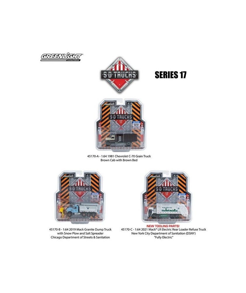 Greenlight S.D. Trucks Series 17 - Three Truck Set