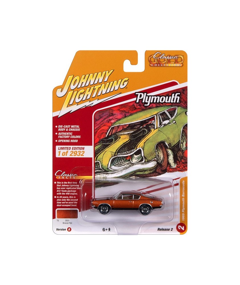 Johnny Lightning Classic Gold - 1969 Plymouth Barracuda