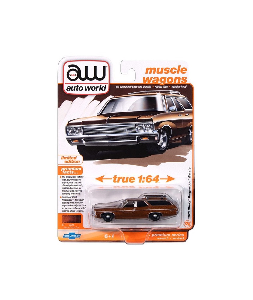 Auto World Premium Series 2024 Release 3A - 1970 Chevy Kingswood Wagon ...