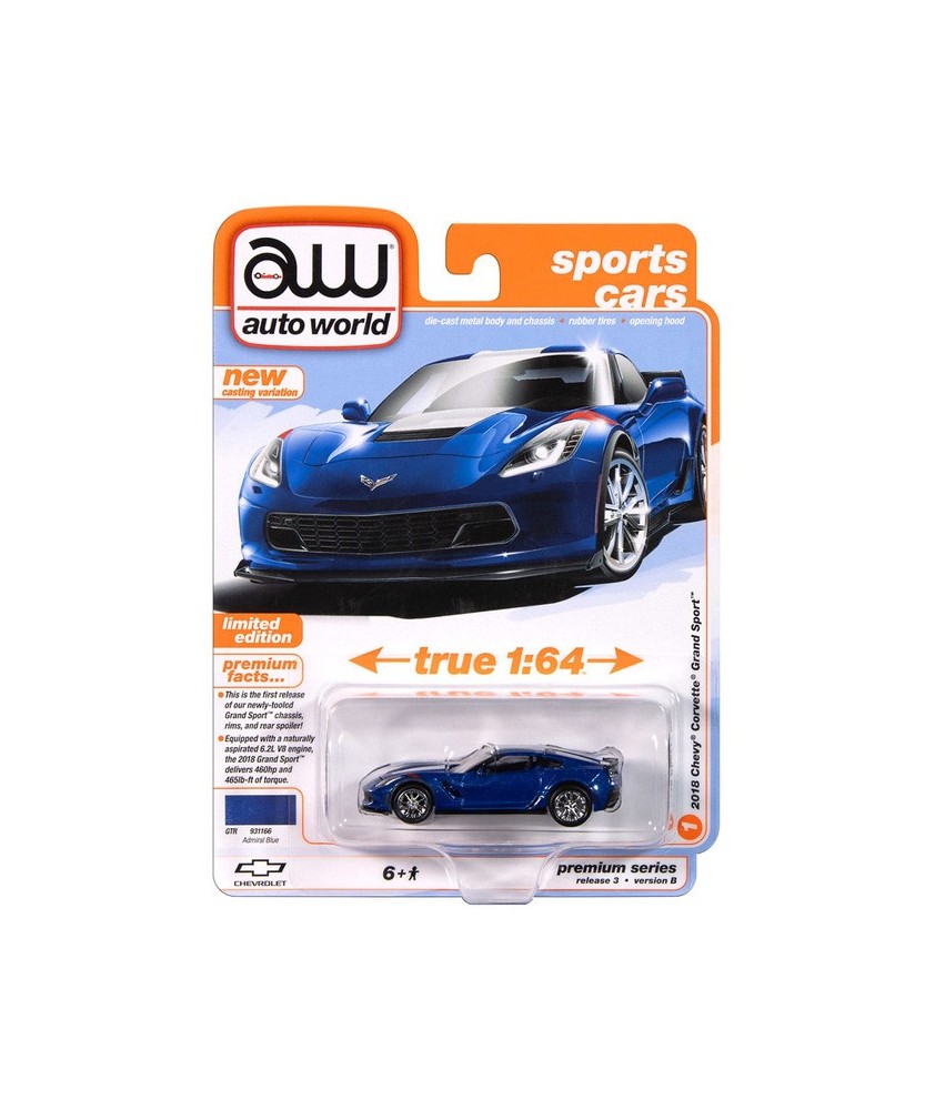 Auto World Premium Series 2024 Release 3B - 2018 Chevy Corvette Grand Sport