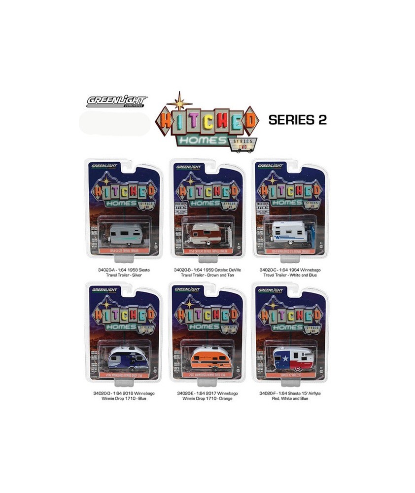 Greenlight Hitched Homes Series 2 - Six Camper Trailer Set