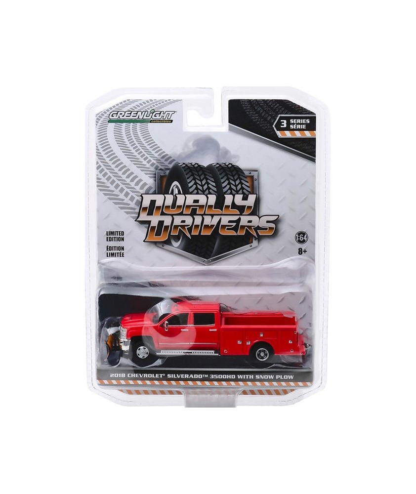 Greenlight Dually Drivers Series 2 - 2018 Chevy Silverado Flatbed USA1