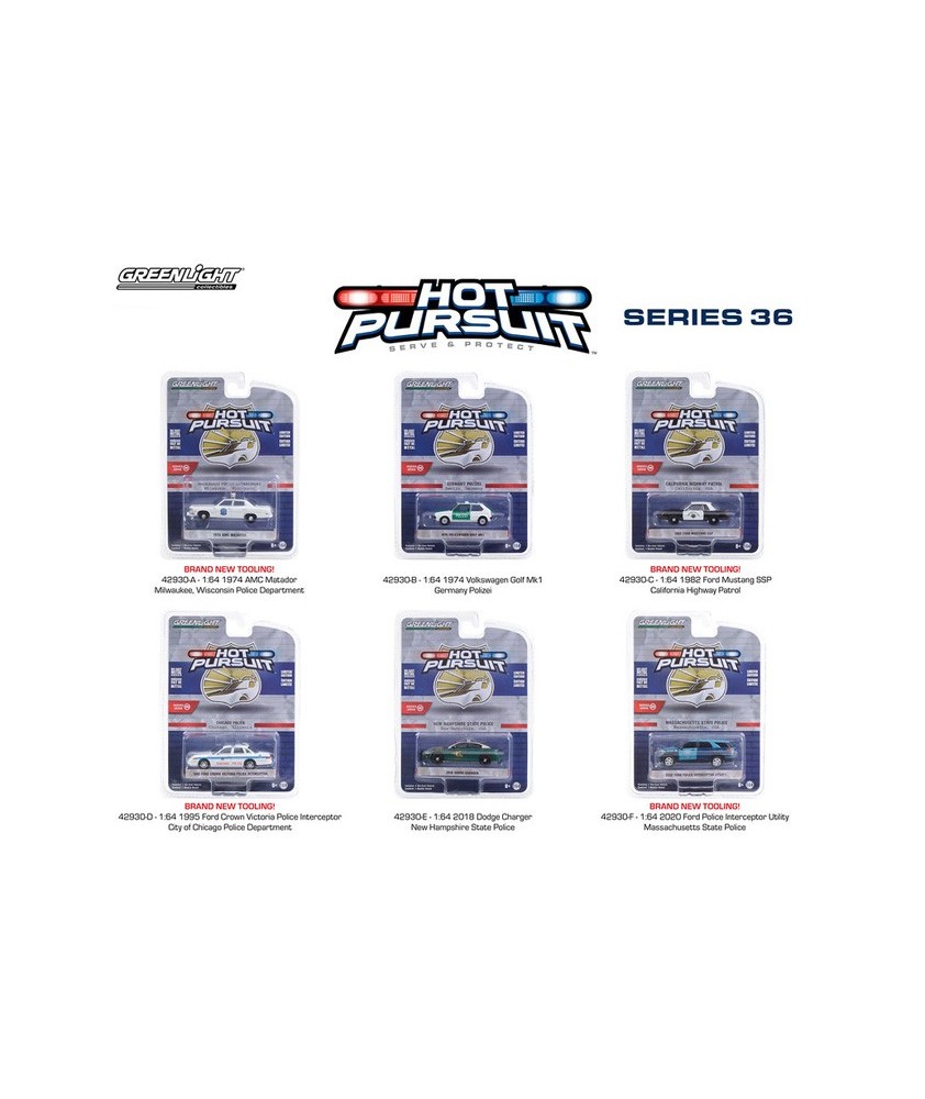 Greenlight Hot Pursuit Series 36 - Six Car Set