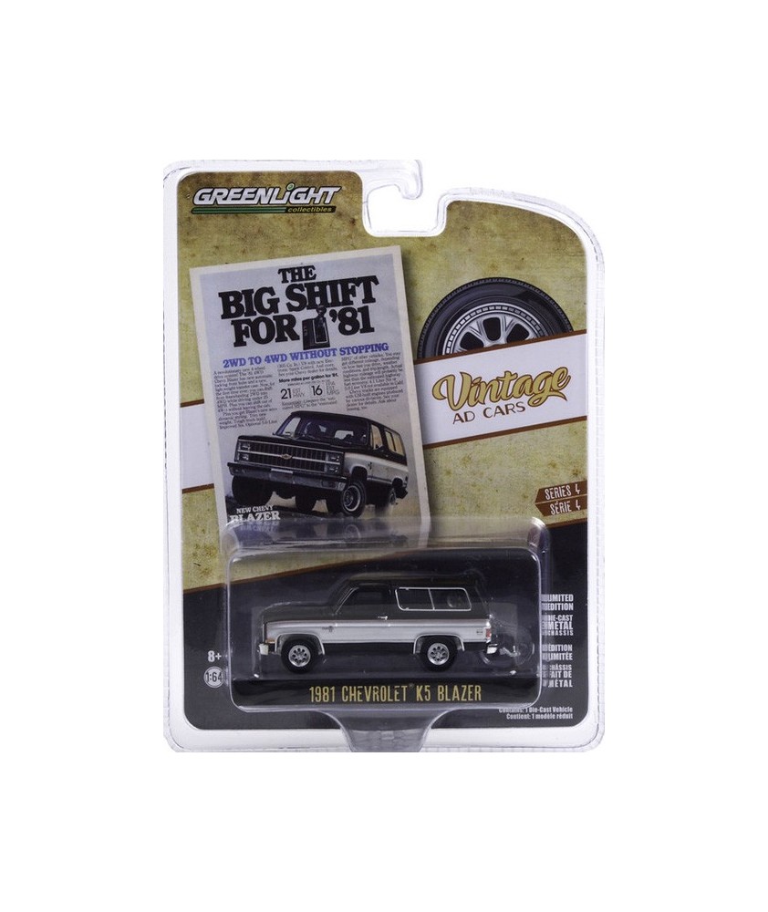 Greenlight Vintage Ad Cars Series 4 - 1981 Chevy K5 Blazer
