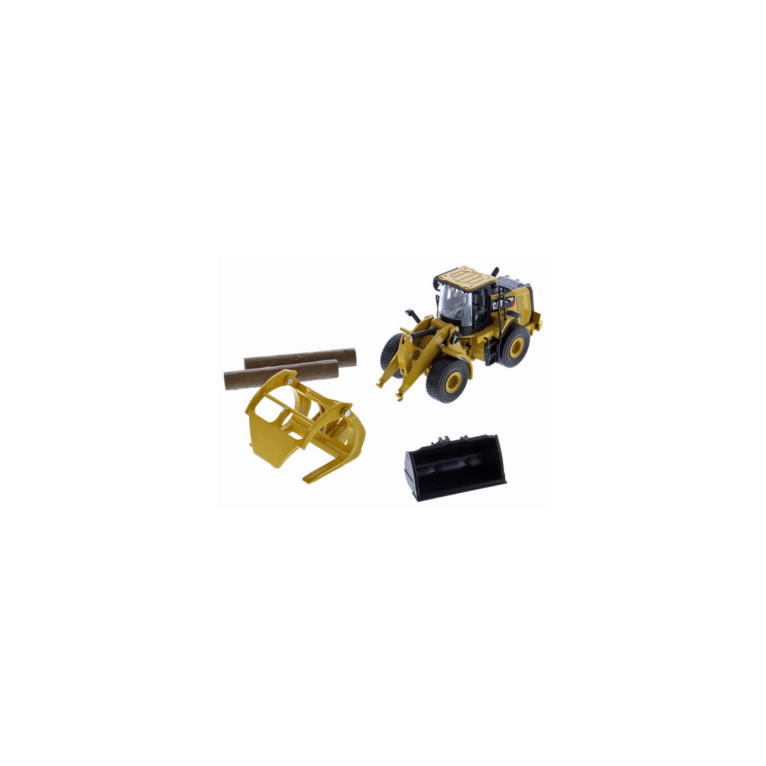 Diecast Masters CAT 950M Wheel Loader with Log Fork