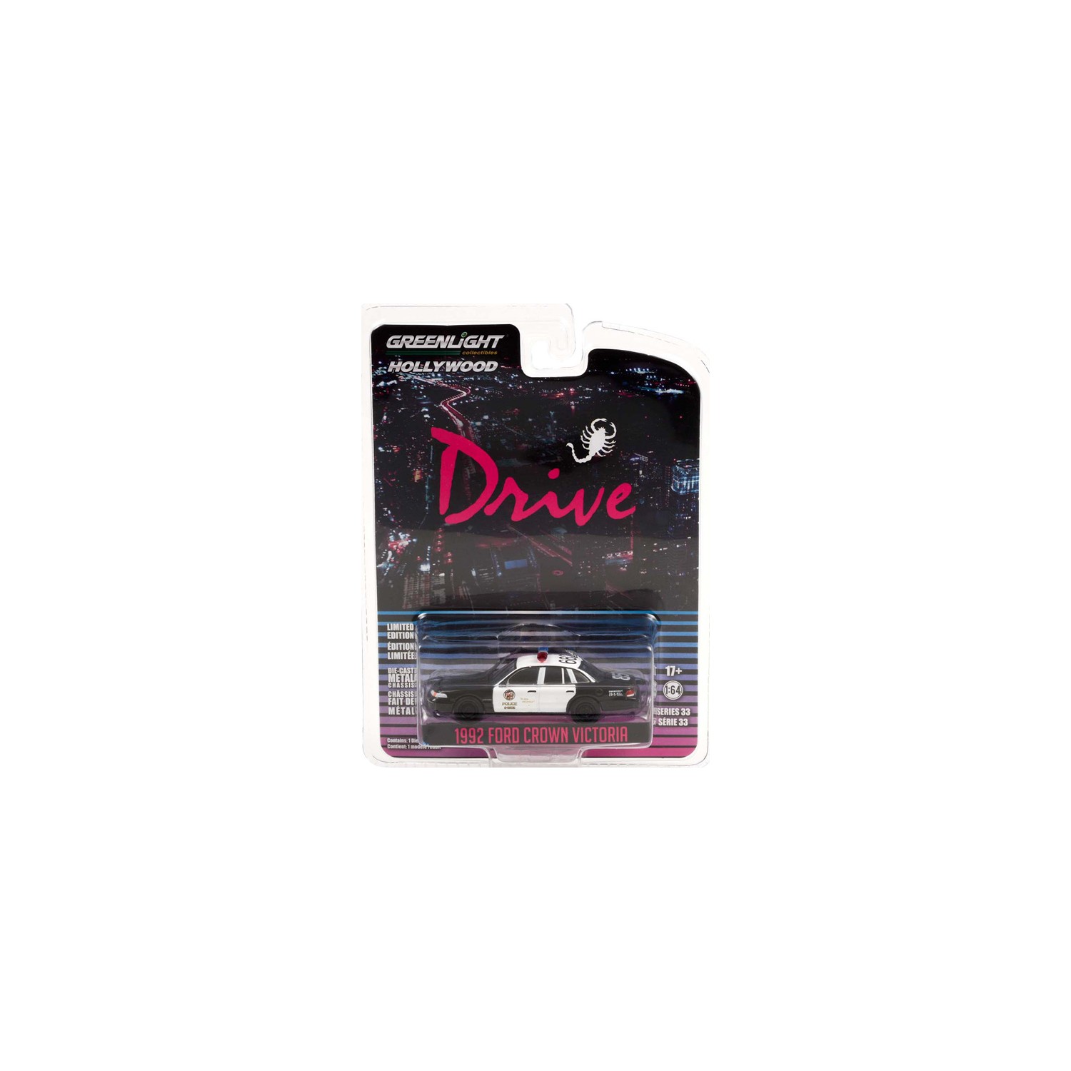 Greenlight Hollywood Series 33 - 1992 Ford Crown Victoria Police Car
