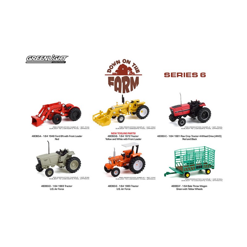 Greenlight Down on the Farm Series 6 - Six Tractor Set